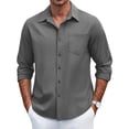 COOFANDY Mens Long Sleeve Button Down Shirts Wrinkle Free Shirts Silm ...