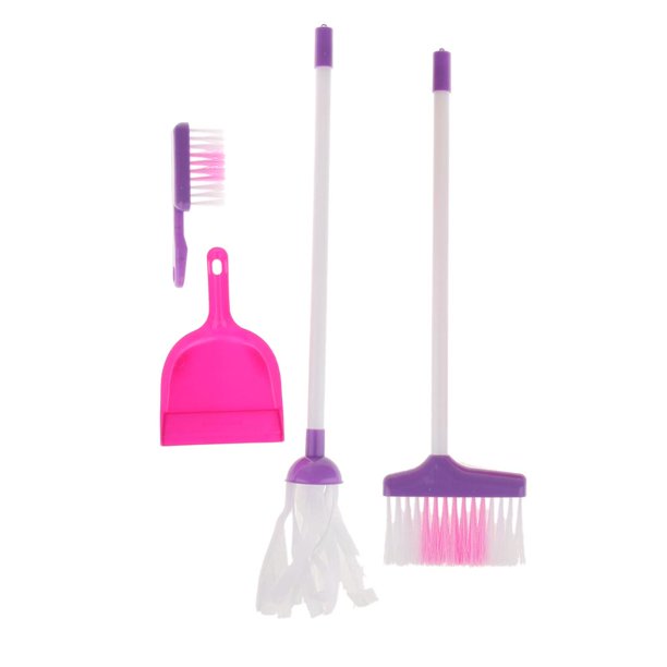 Kids Cleaning set four Piece - Toy Cleaning Set Includes Broom, Mop ...