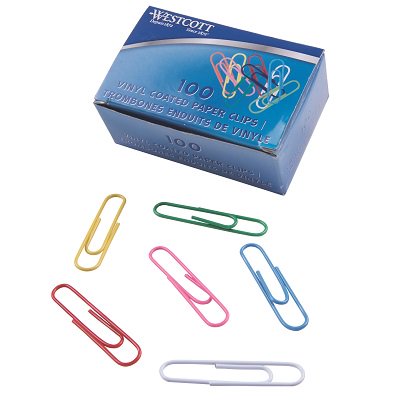 Paper Clips-Vinyl 50Mm 100 Assorted - Walmart.ca