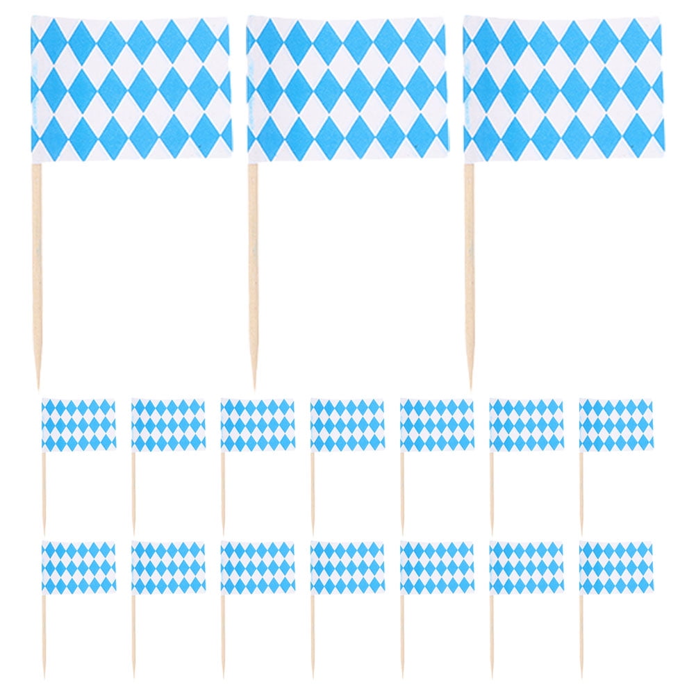 100 banderines a cuadros para aperitivos, tartas, frutas, cócteles ...