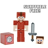 Minecraft Collectible Action Toys: 3.25" Steve In Red Leather Figure ...