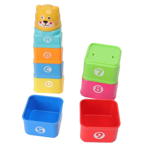 Stackable Building Nesting Cups, Multiple Colors Numbers Letters ...