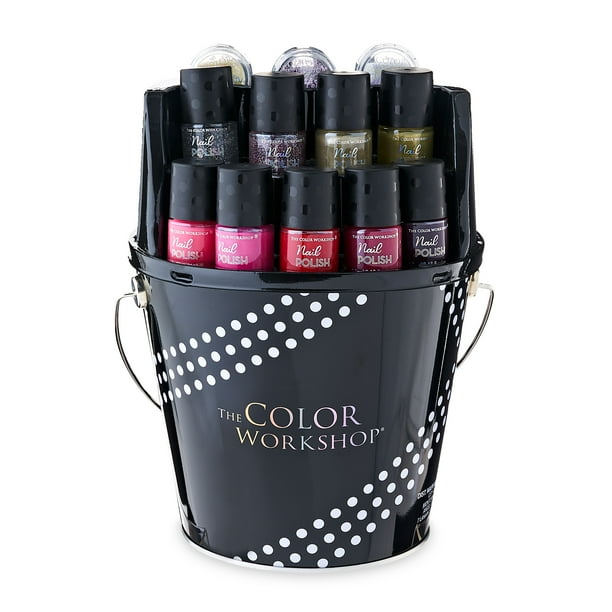 The Color Workshop Holiday Nail Pail Gift Set, 15 Piece Set - Walmart.com