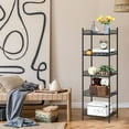 5 Tier Wire Shelving Unit Metal Storage Organizer Rack, Black, Set of 2 ...