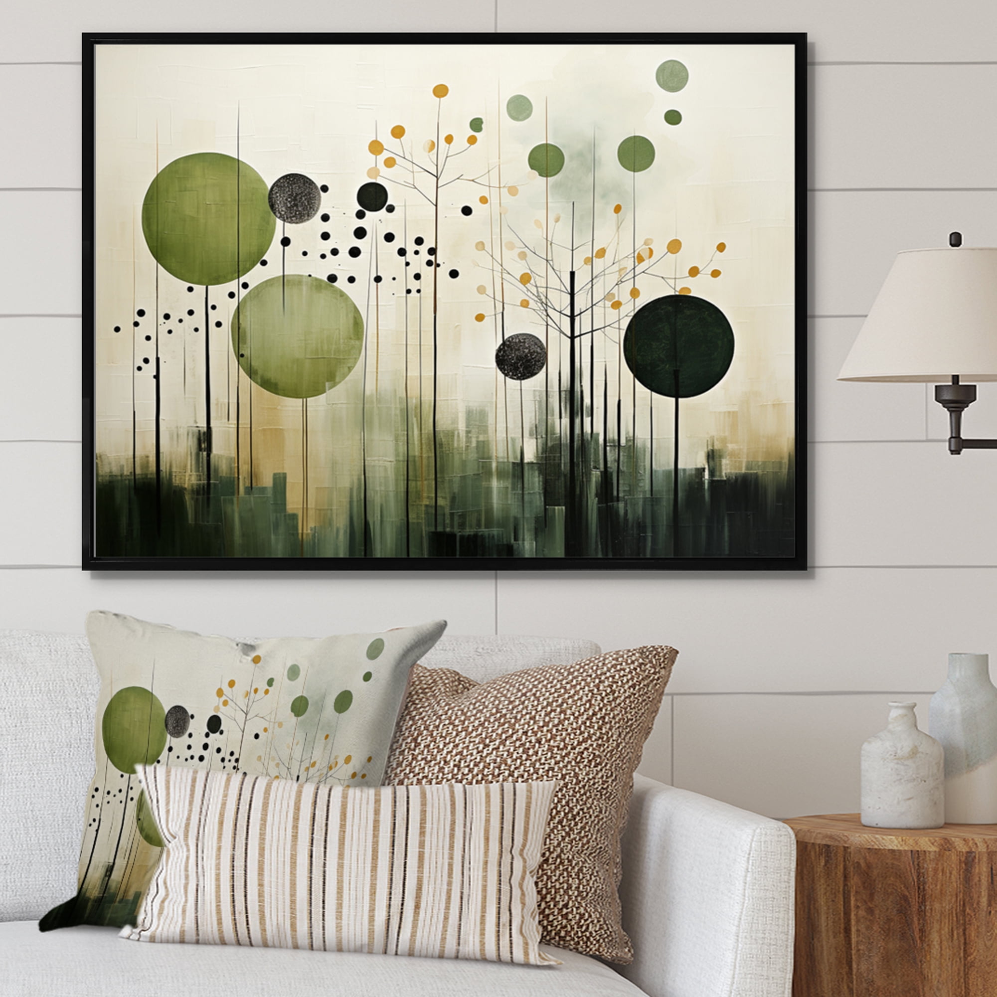Click here for Designart Green Scandinavian Black Framed Wall Art... prices