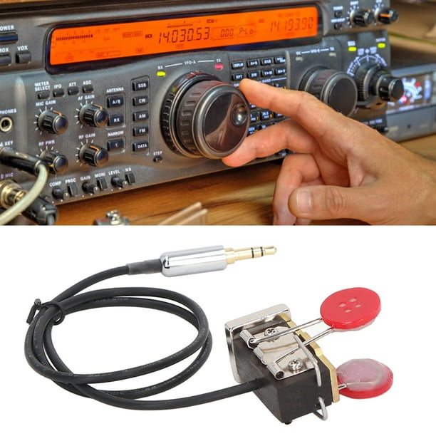 Morse Code Keyer, Easy Usage Portable Brass Resin Fine Workmanship CW ...