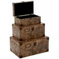 Ancient Wood Faux Leather Box Set Of 3 - Walmart.com