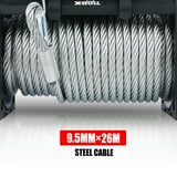 X-BULL 12V 12000LBS electric winch, Steel Cable, wireless remote, Off ...