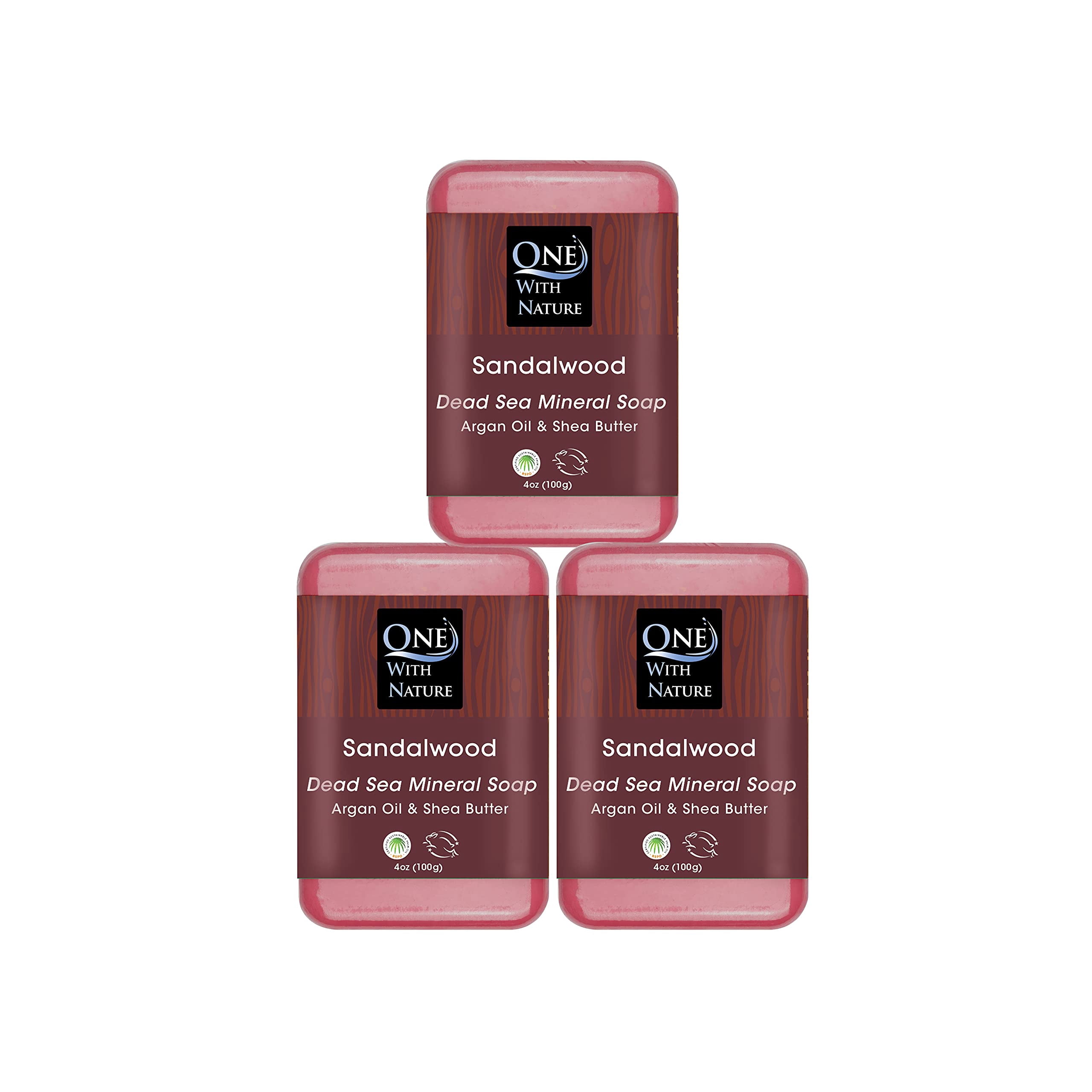 Soap One With Nature Sal del Mar Muerto, madera de sándalo, 120 ml ...