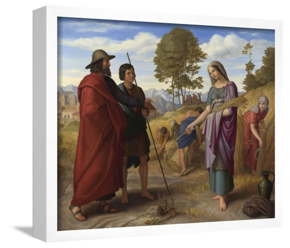 Ruth In Boazs Field 1828 Religion Framed Art Print Wall Art By Julius