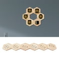 6pcs Solid Wood Hexagon Medal Holder Medal Display Hanger Rack Wooden ...