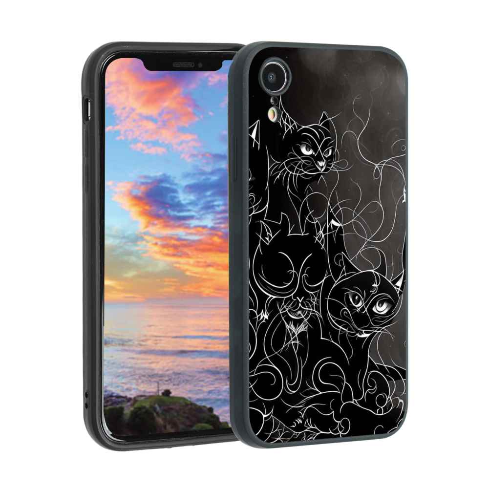 Black-Cats-79 Phone Case, Degined for iPhone XR Case Men Women ...