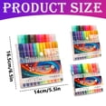 Acrylic Glitter Markers 24 Metallic Colors Fine Tip Paint Pens Water ...