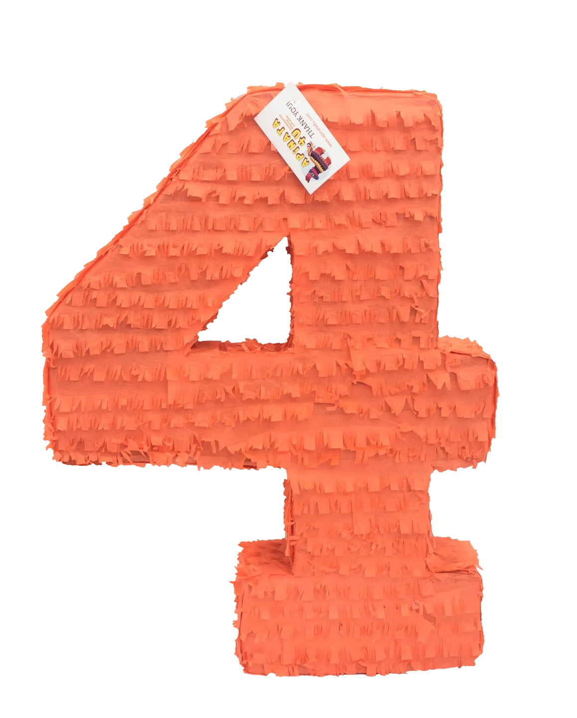 Large Orange Number Four Pinata - Walmart.com