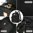Vbiger Black Mini Backpack Set, PU Leather Bowknot Design, 3-Piece ...
