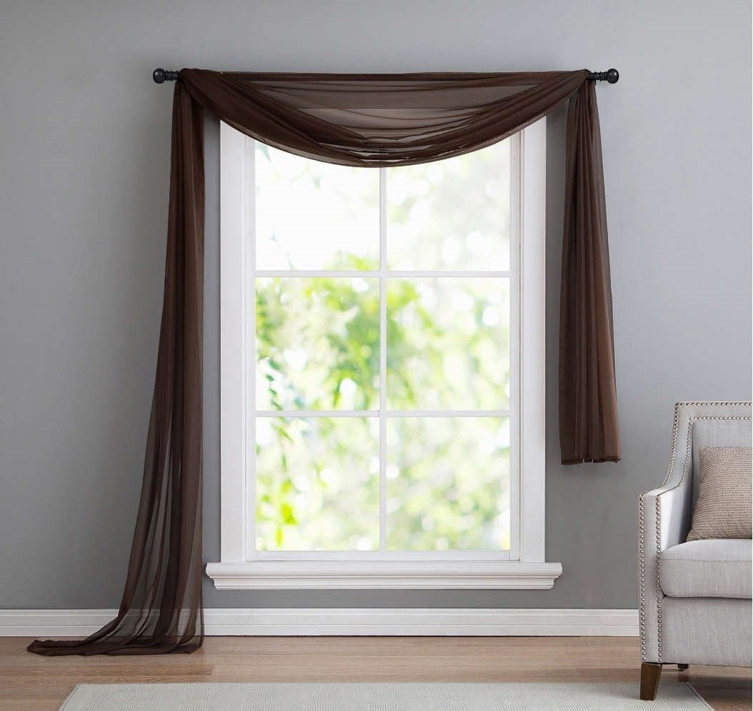Solid Sheer Window Scarf | Decotex - Walmart.com