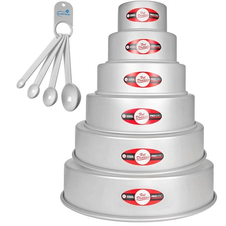 Lumintrail Fat Daddios Anodized Aluminum Tiered Round Cake Pans Bundle ...