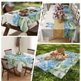 Blue Flowers Country Butterfly Watercolor Table Cloth 60x84in ...