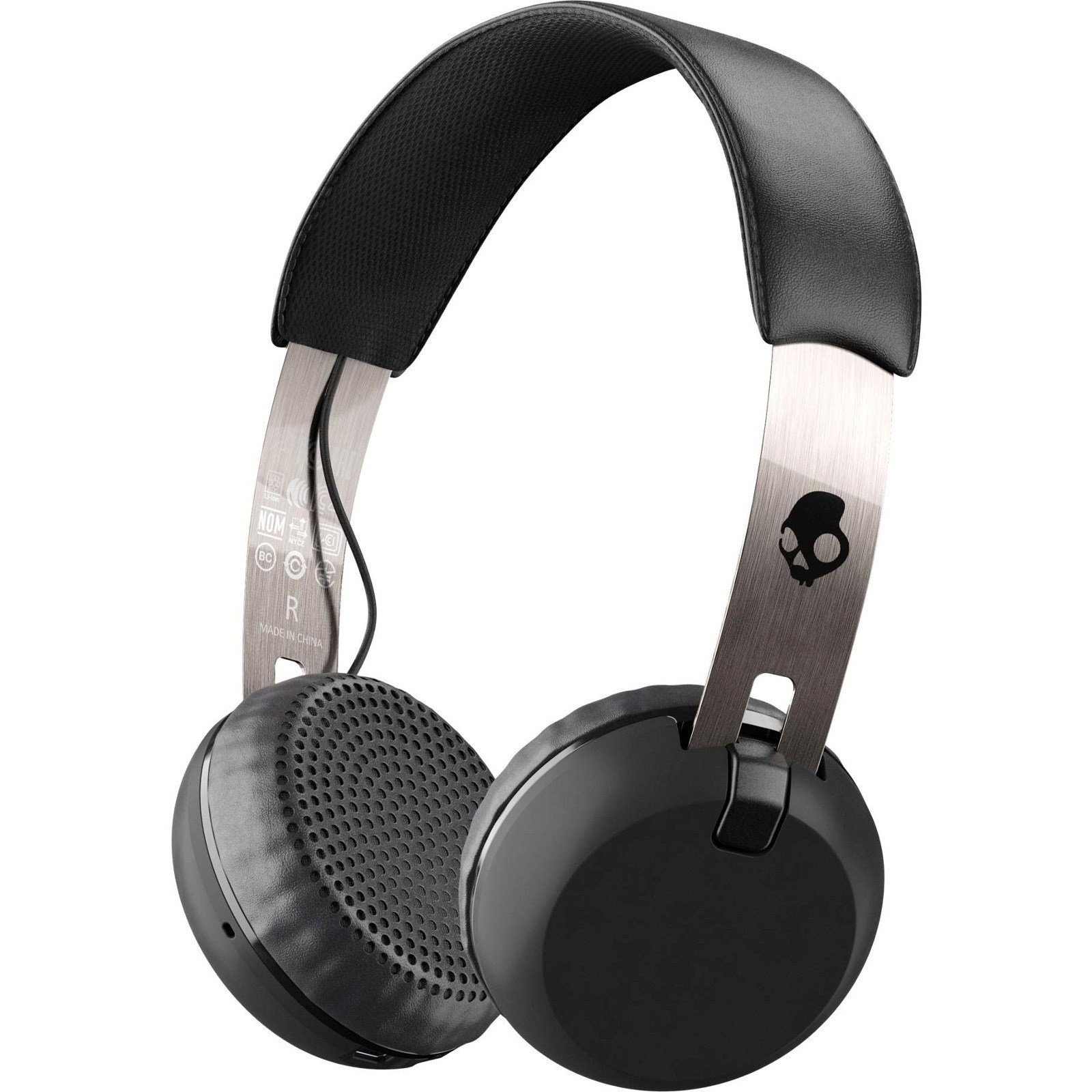Skullcandy Grind Headset - Stereo - Chrome, Black, Silver - Wireless ...