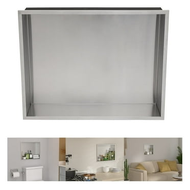25"x13"x3.94" Rectangular Stainless Steel Wall Mount Bathroom Shower ...
