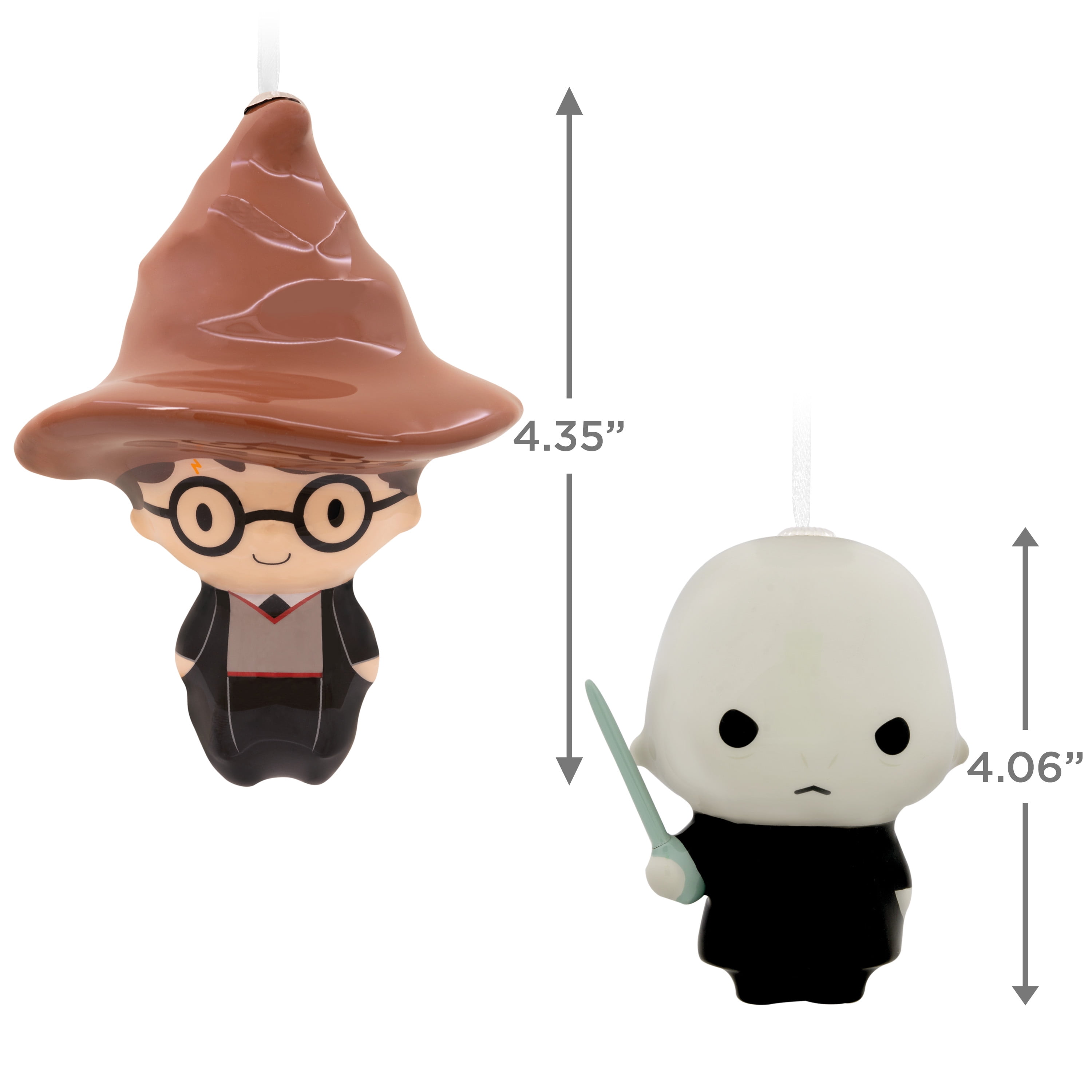 Buy Hallmark Ornaments (Harry Potter Wearing Sorting Hat and Voldemort ...