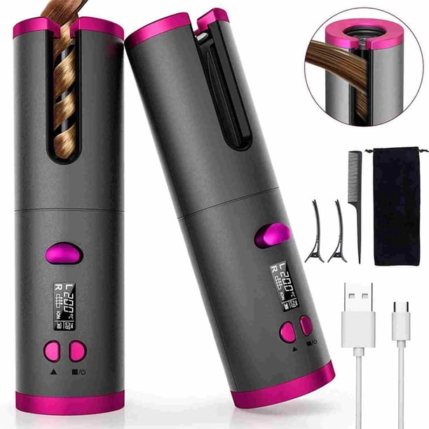 Hair Curler, Automatic Cordless, 6 Portable Adjustable Temperatures ...