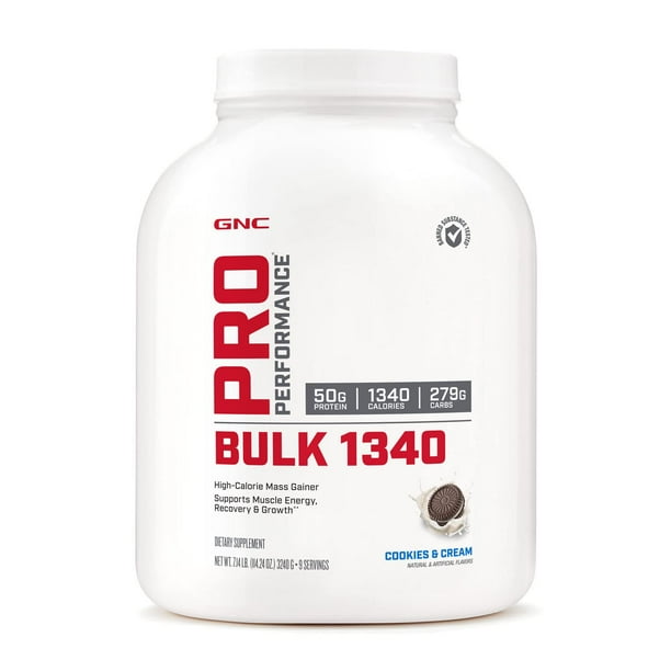 GNC Pro Performance Bulk 1340 - Cookies and Cream, 9 Servings, Supports ...