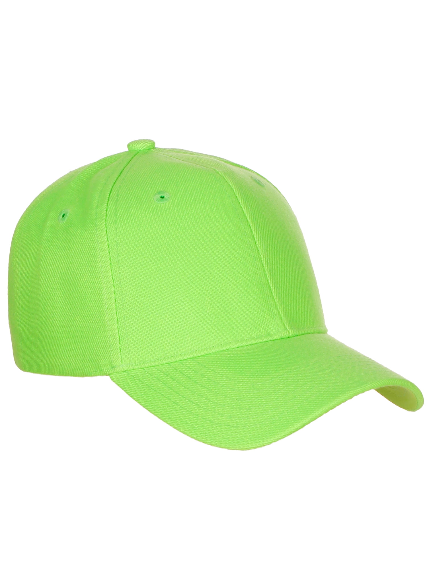 D&I Basic Baseball Cap Adjustable Closure Curved Visor Hat-Lime ...