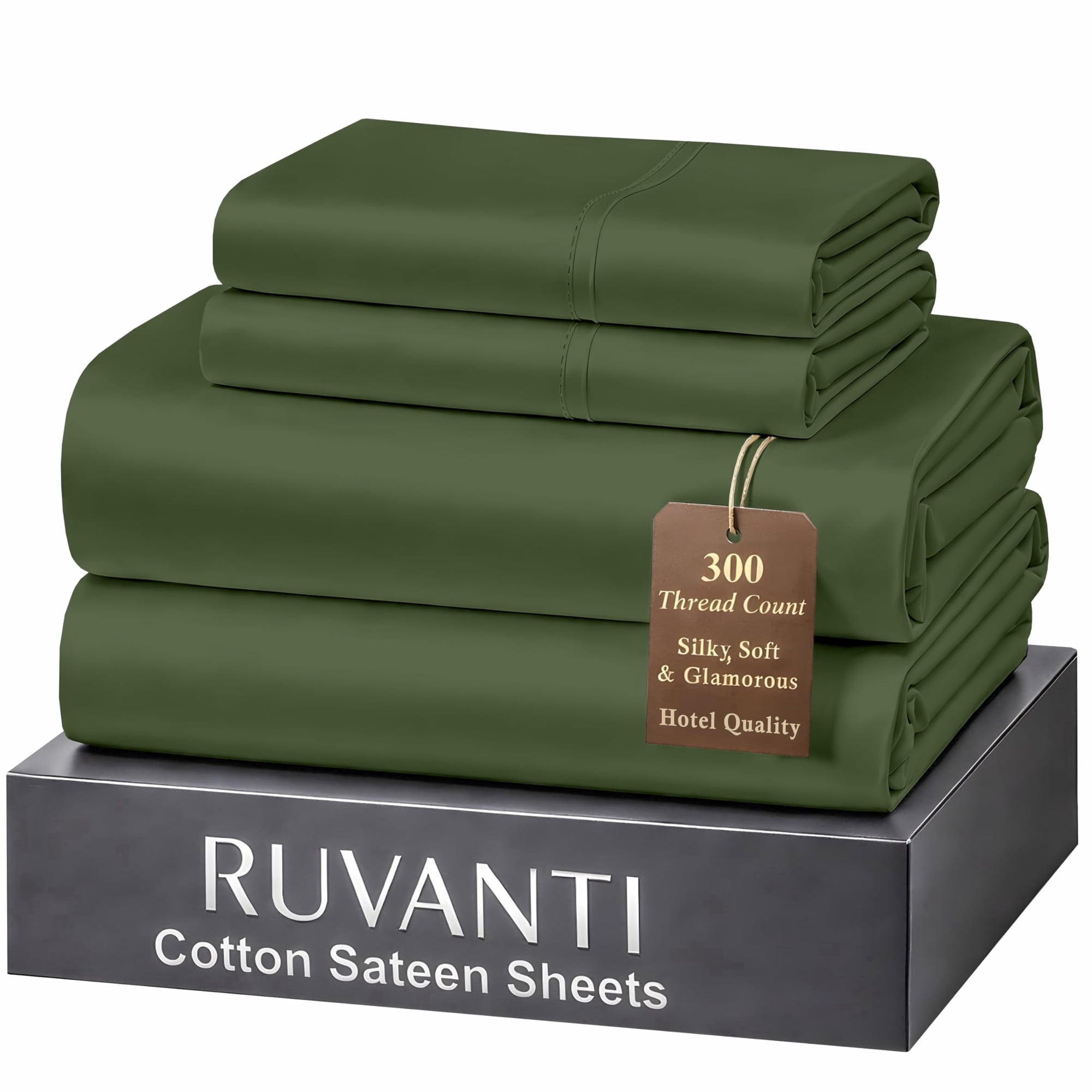 Click here for Ruvanti 100 Cotton Sheets King Size Bed Set - 300... prices