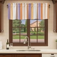 Basics Patterned 2 Panels Kitchen Valance, Watercolor Rectangle ...