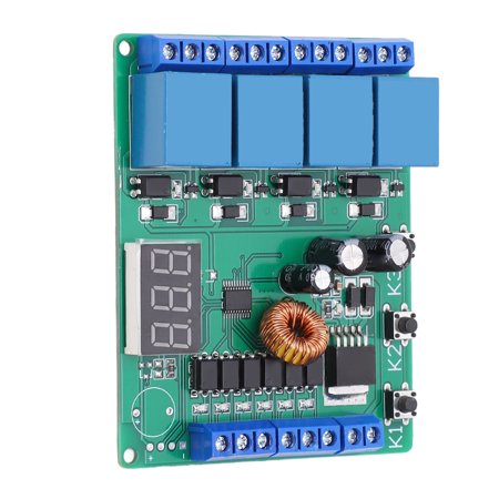Relay Module, Digital Display 4 Way Relay Module Reversible Triggerable ...