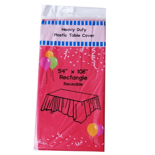 (12 Pack) Coral Premium Rectangle Heavy-Duty Plastic Table Covers ...