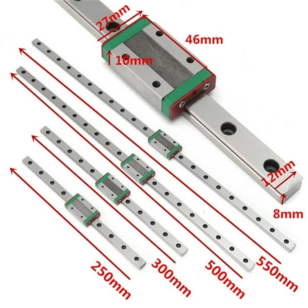 12mm Miniature Linear Slide Rail Guide + MGN12H Sliding Block DIY CNC 3D | Walmart Canada