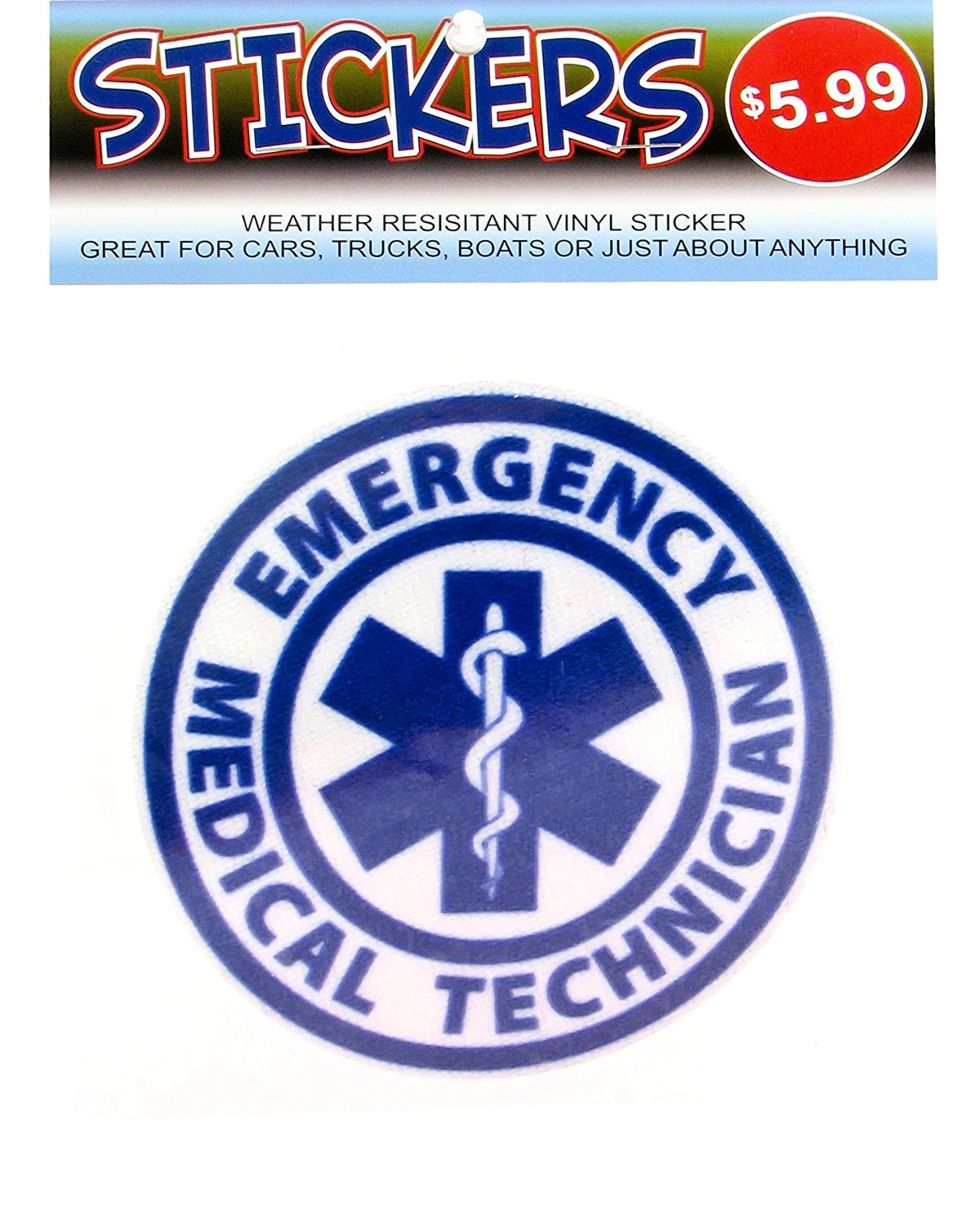 EMT Emergency Medical Technician High Quality Vinyl Sticker - Walmart.com