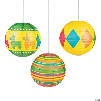 Fiesta Party Paper Lanterns (6Pc) - Party Decor - 6 Pieces - Walmart.com