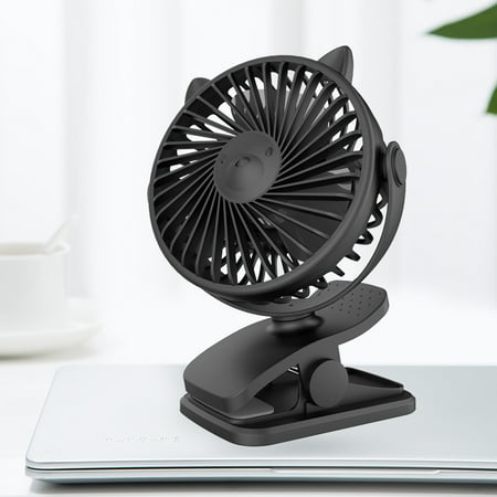Mini USB Powered Clip on Fan, Portable Fan with Cord, 3 Speeds Strong ...