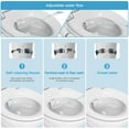 Bidet Toilet Seat, Adjustable Water Pressure, Self-Cleaning, Rear and ...
