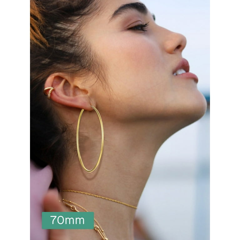 70mm gold hoops store