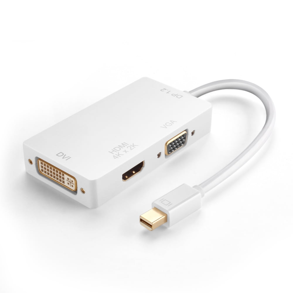 Mini DisplayPort to HDMI DVI VGA Adapter - 4K 4Kx2K 1080P Ultra HD UDH ...