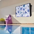 Blue Purple Outdoor TV Cover 80 to 85 Inch Pansy Flowers Abstract ...