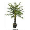 DecMode 43" Artificial Areca Palm Tree in Realistic Leaves and Black Melamine Pot - Walmart.com