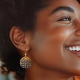 Ross-Simons Italian Blue Enamel Circle Drop Earrings in 18kt Gold Over ...