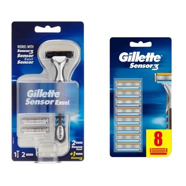 Gillette Sensor3 Men's Razor Blade Refills, 8 Count - Walmart.com