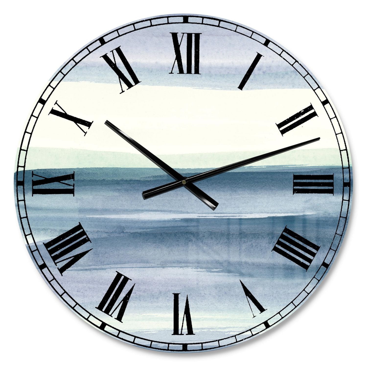 Click here for Designart mint Indigo Dawn I Farmhouse Wall Clock prices