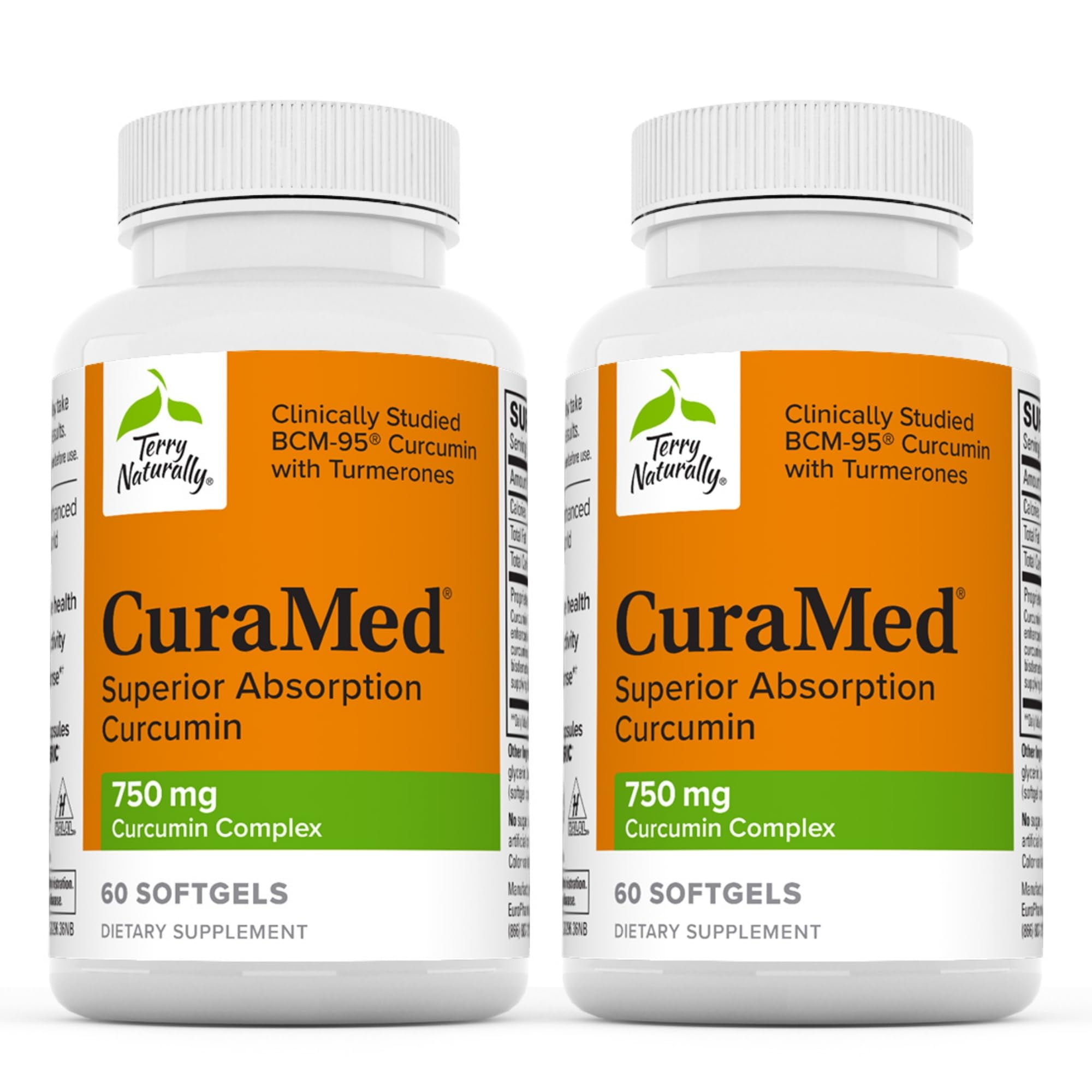Suplemento Terry Naturally CuraMed 750 mg Brain & Heart 60 cápsulas ...