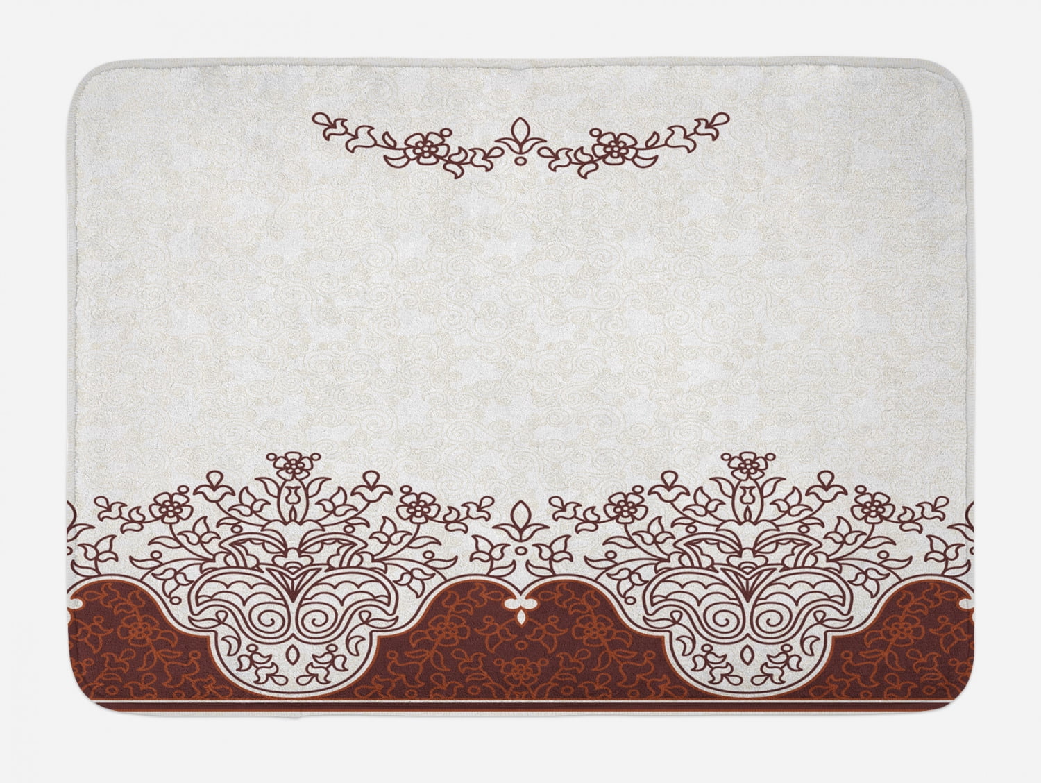 Traditional Bath Mat, Ornate Old Iranian Classical Frieze Figure with ...