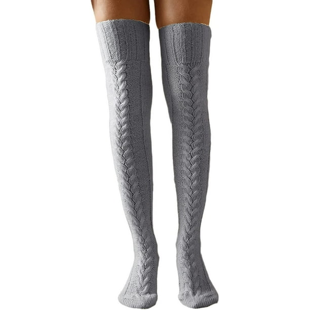 Chaussettes Hautes Femmes Chaudes D'hiver Chaussettes Montantes En ...