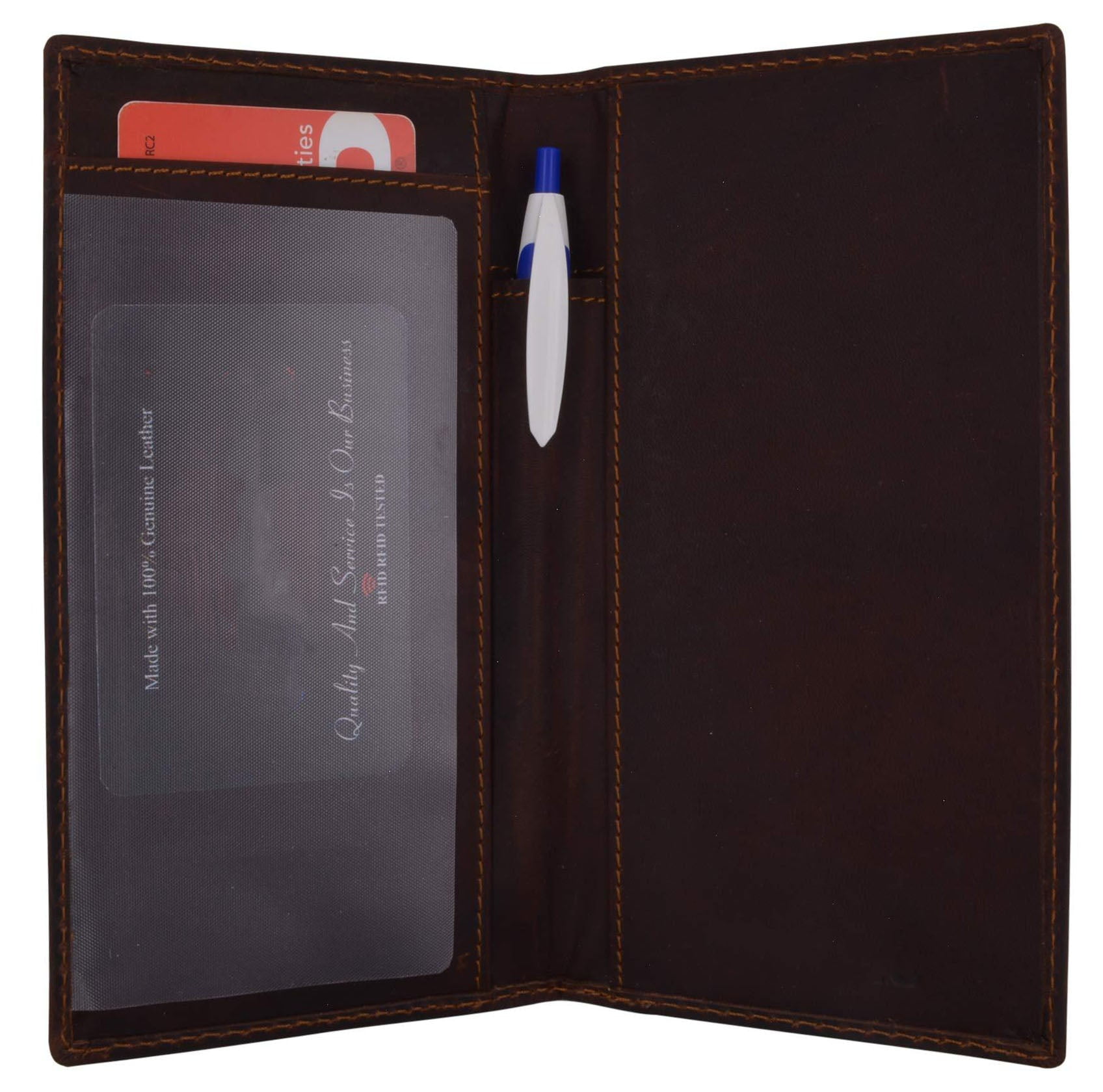 RFID Blocking Hand Crafted Hunter Brown Vintage Leather Standard ...