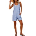Binmer Women's Striped Sleeveless Romper, Casual Summer Short Jumpsuit ...