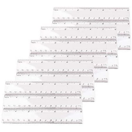 HTCM 20 Pack Clear Plastic Ruler 6 Inch Straight Ruler Flexible Ruler ...